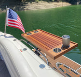 Mahogany Transom Boat Table with Teak Oil Finish – The Transom Table