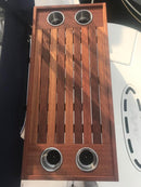 Mahogany Transom Boat Table with Teak Oil Finish – The Transom Table