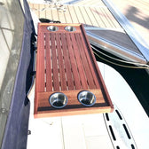 Mahogany Transom Boat Table with Teak Oil Finish – The Transom Table